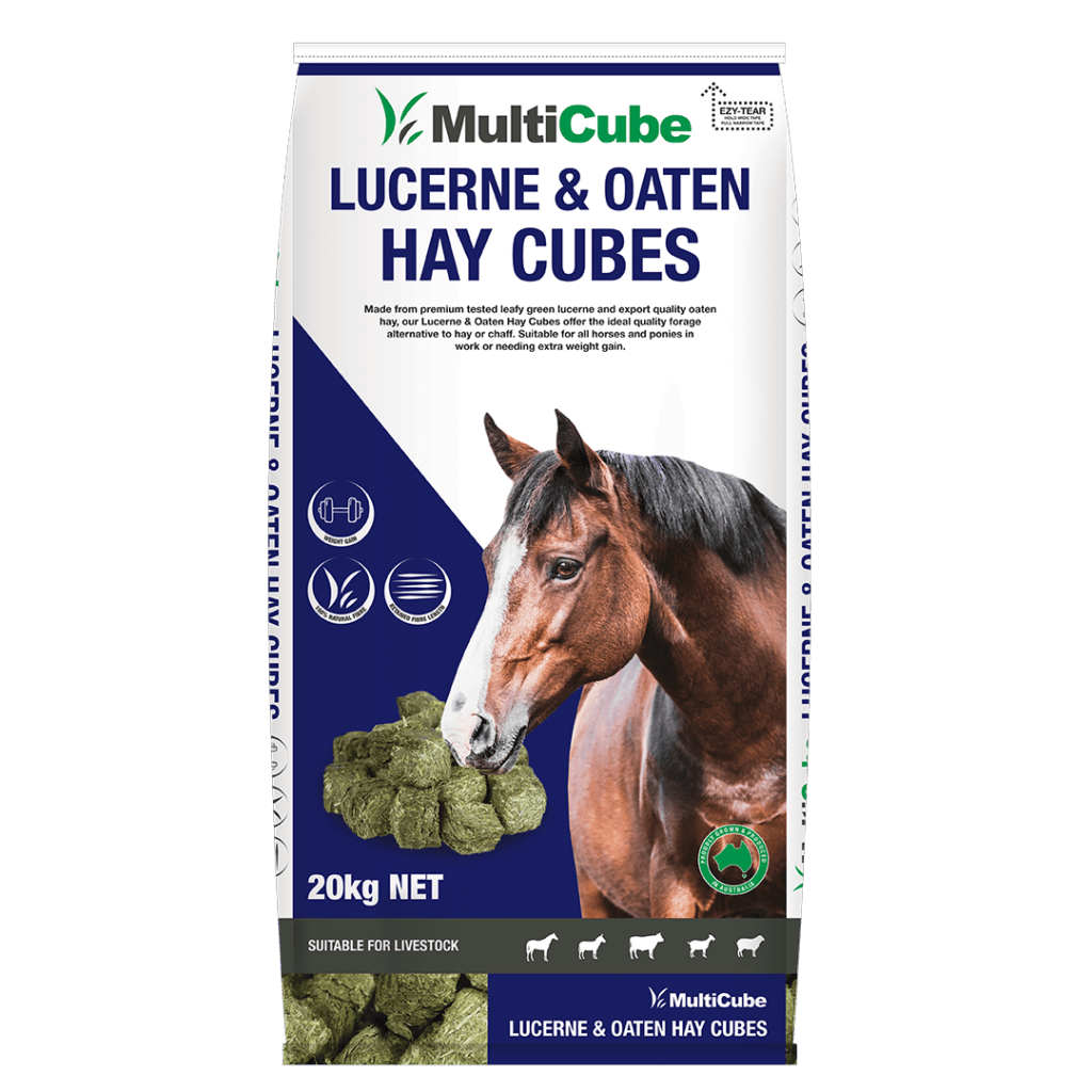 Multicube Lucerne & Oaten Hay Cubes 20kg - PremiumStockFeeds